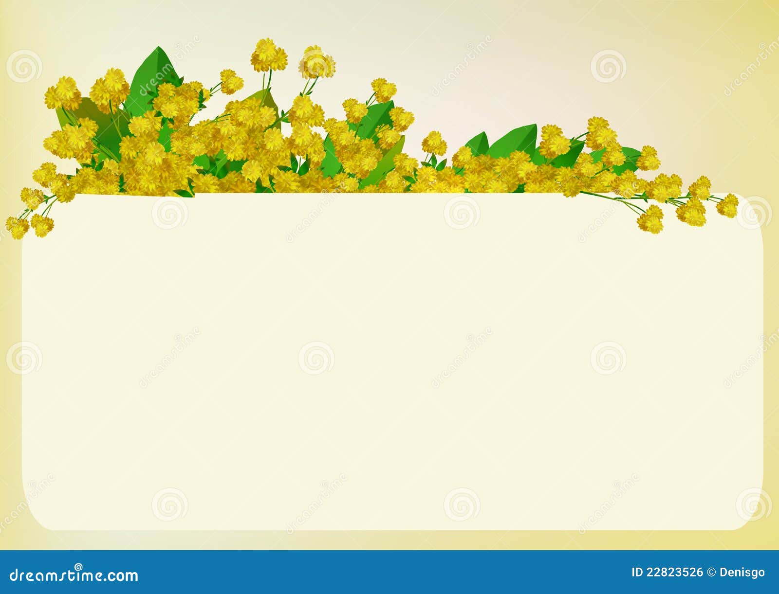 Flower Border Background with Place for Text Stock Vector ...