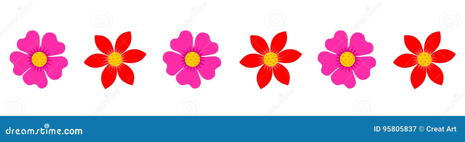 Flower Border ,header ,footer , Background Cartoon Vector ...