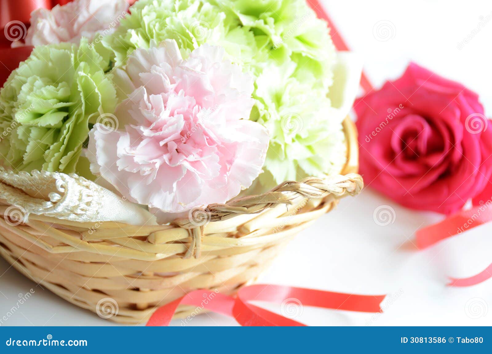 Flower Bouquet of Carnation and Rose Stock Photo - Image of flower ...