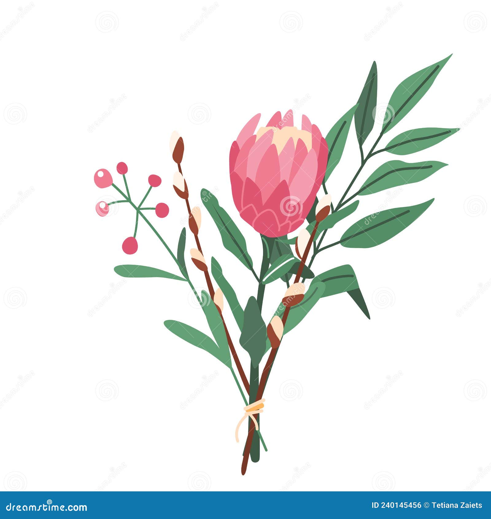 Protea Vector Icon On White Background. Flat Vector Protea Icon Symbol ...