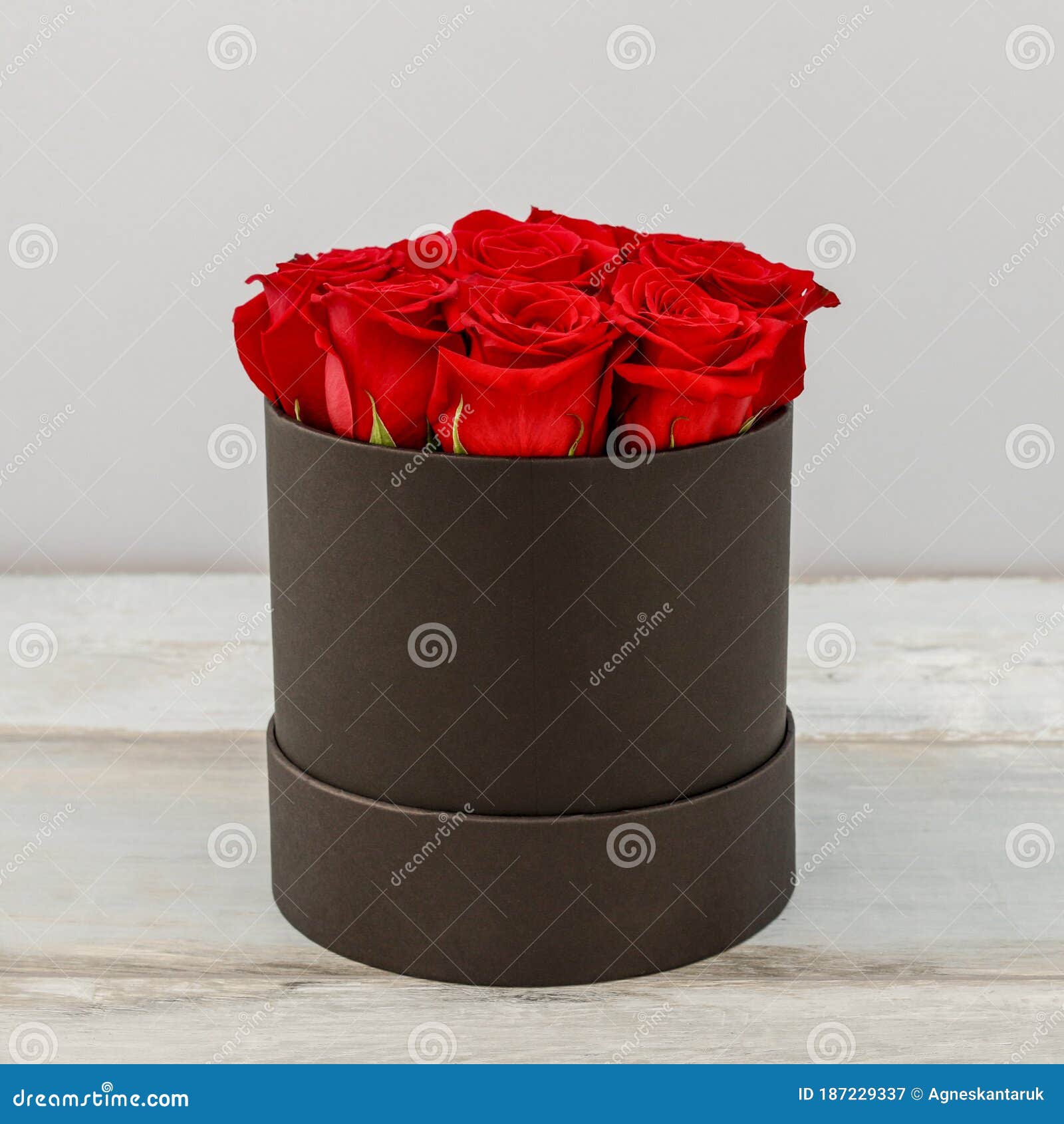 Flower box with red roses stock image. Image of decor - 187229337