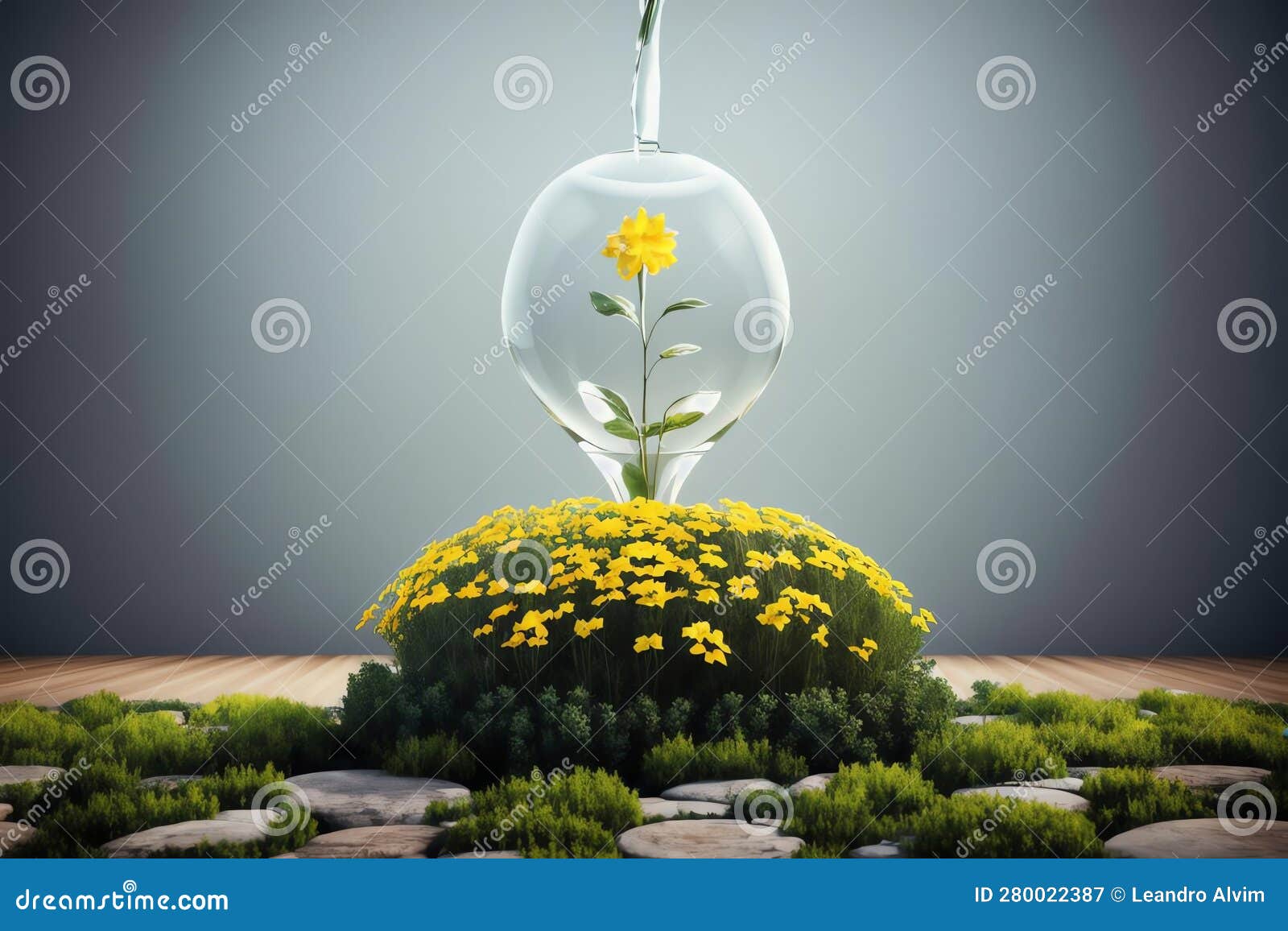 Flower Brain Mental Health and Creative Thinking.AI Generated Stock ...