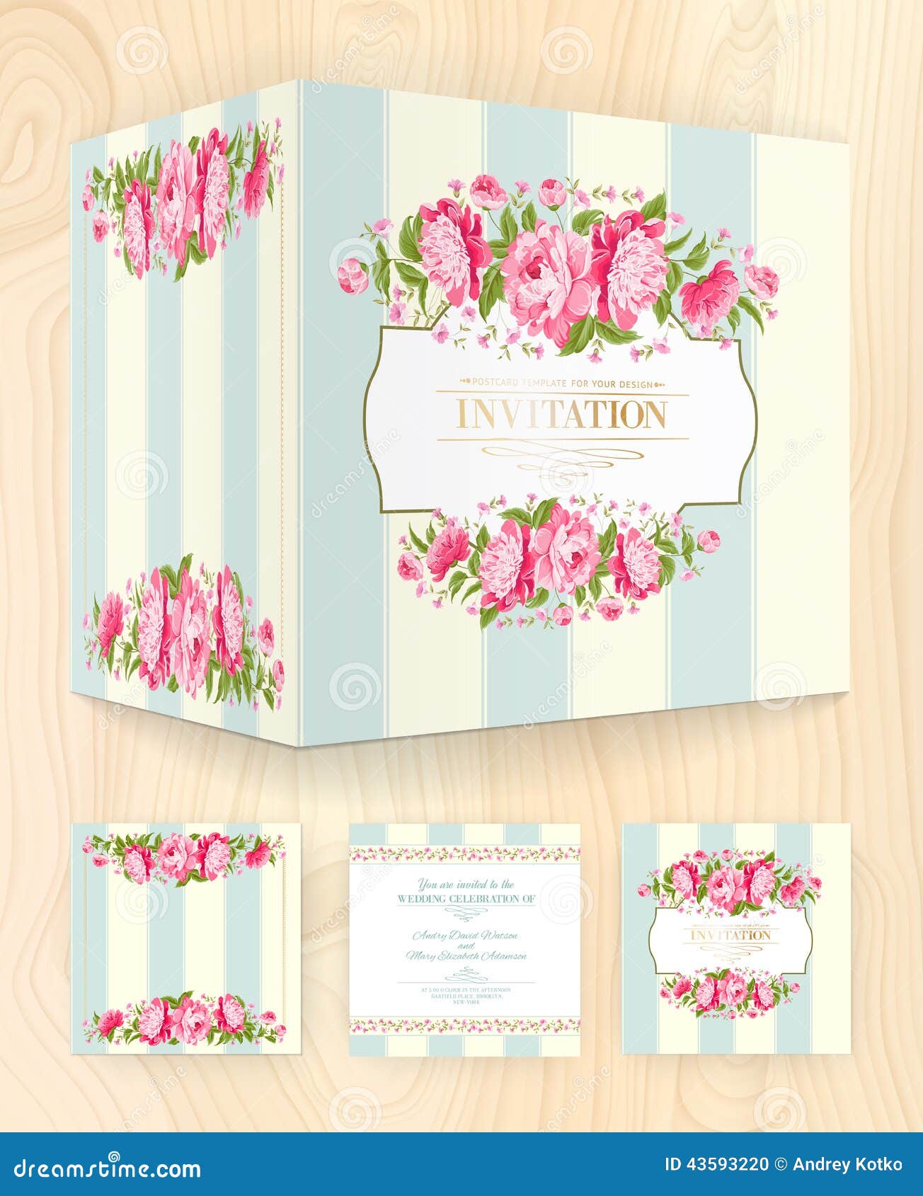 Flower brochure. stock vector. Illustration of botanic - 43593220