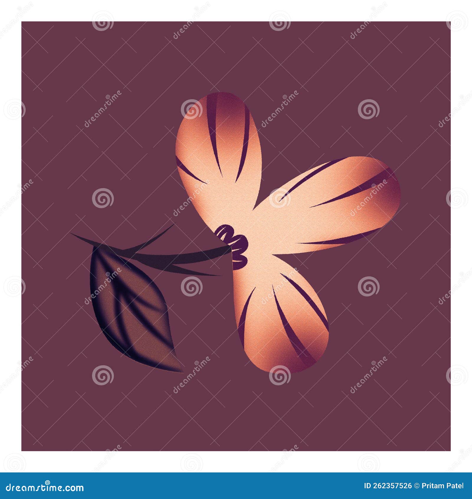 Flower bunch with texture stock illustration. Illustration of wing ...