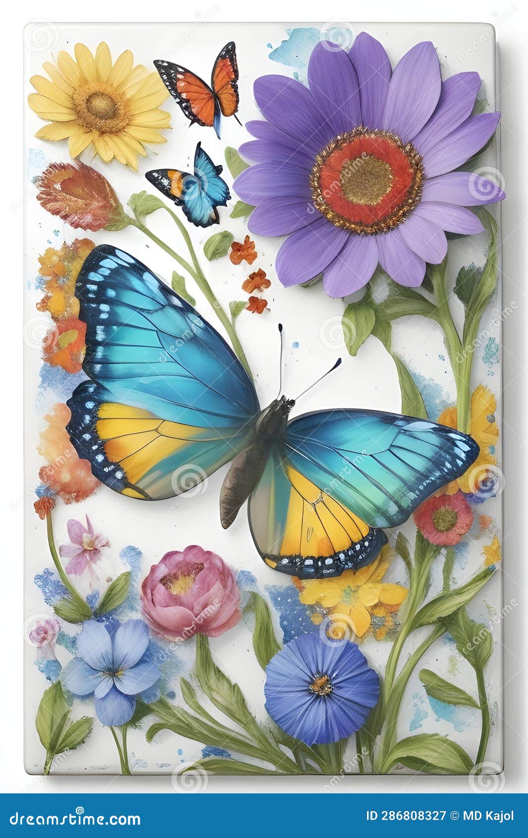 Shameless Pattern Watercolor Seals Cute Characters Stock Photography ...