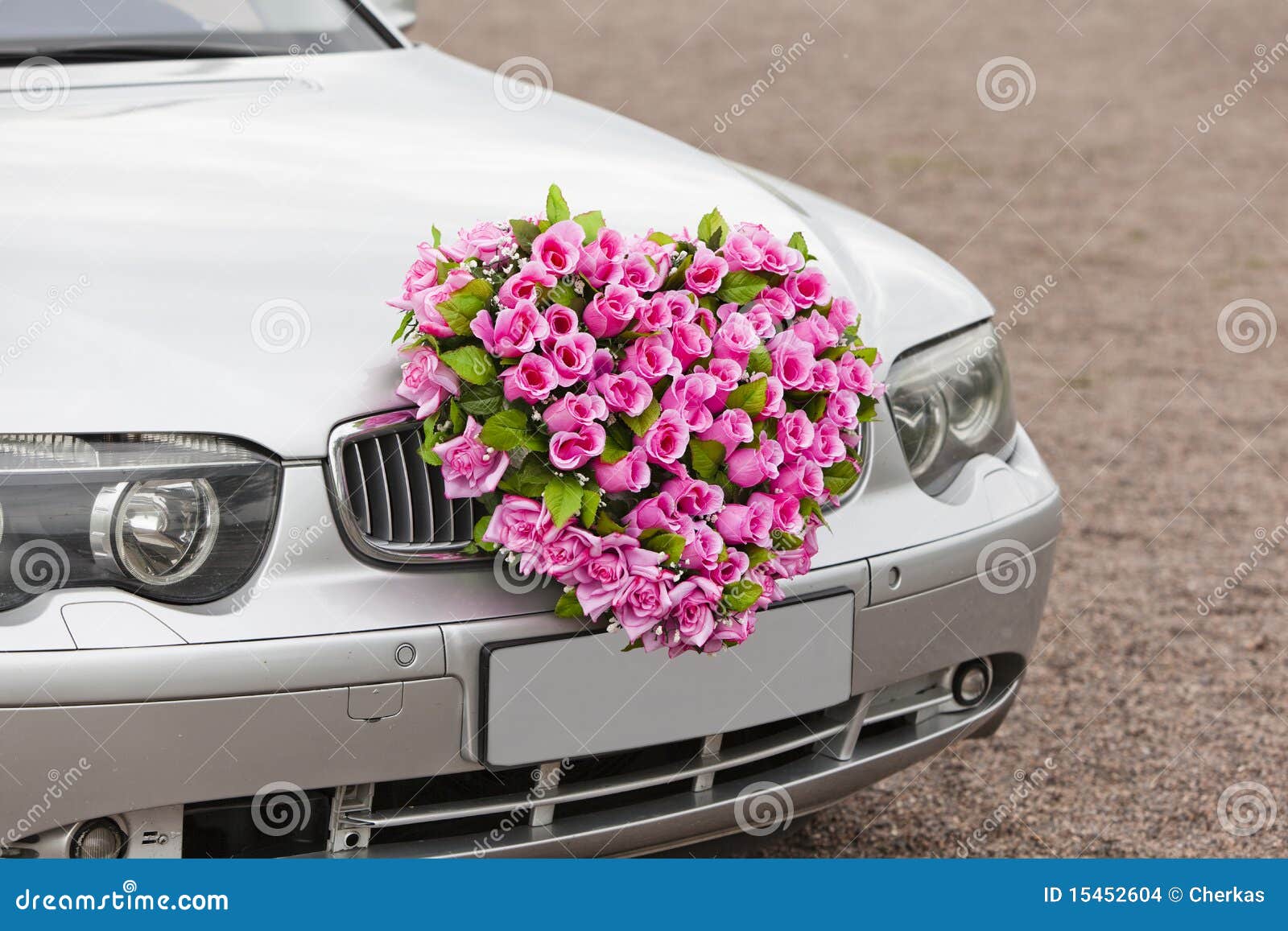 Flower car stock photo. Image of honeymoon, foliage, ceremony - 15452604