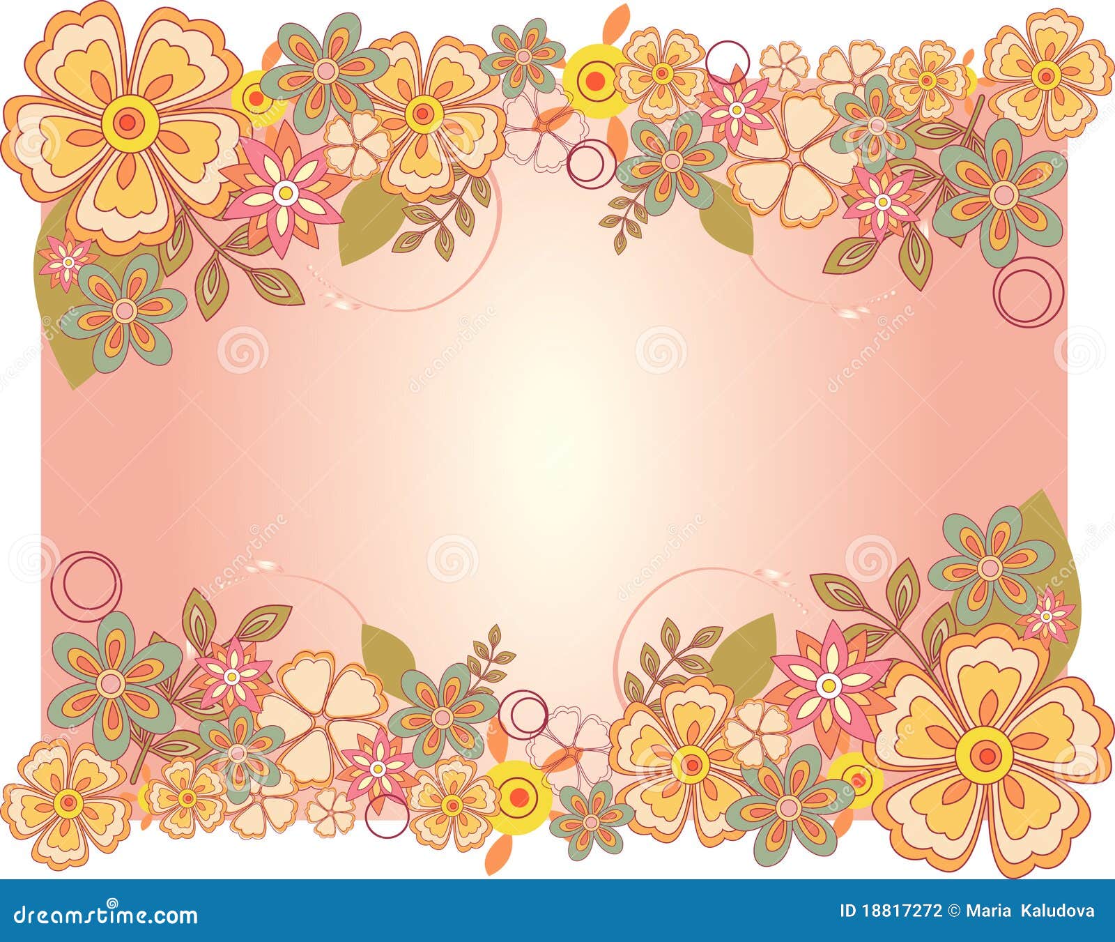 Flower card stock vector. Illustration of floral, pattern - 18817272