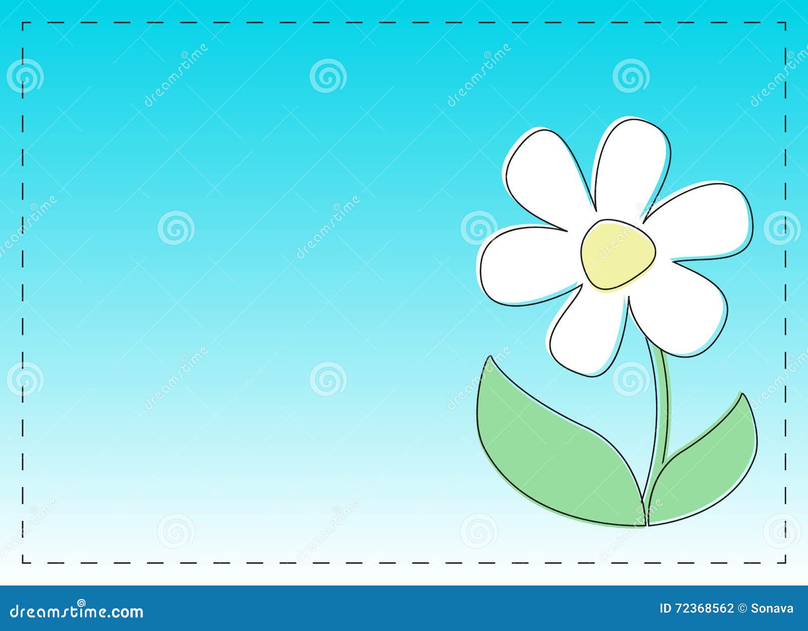 Flower Card stock illustration. Illustration of drawing - 72368562
