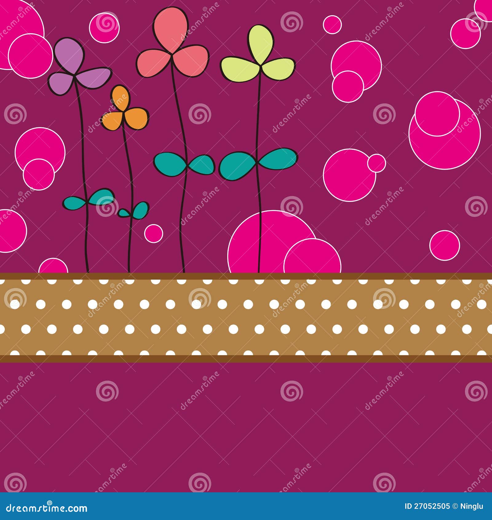 Flower card pattern design stock vector. Illustration of design - 27052505