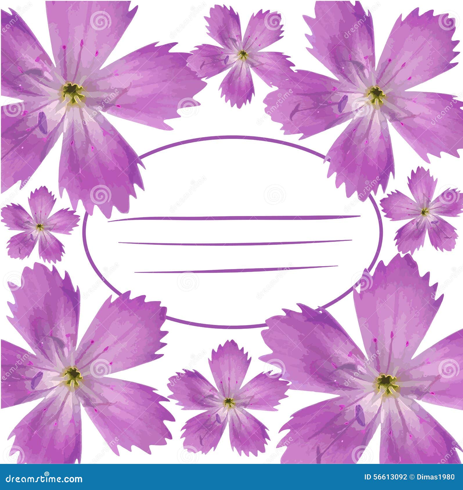 Flower card stock vector. Illustration of greeting, invitation - 56613092