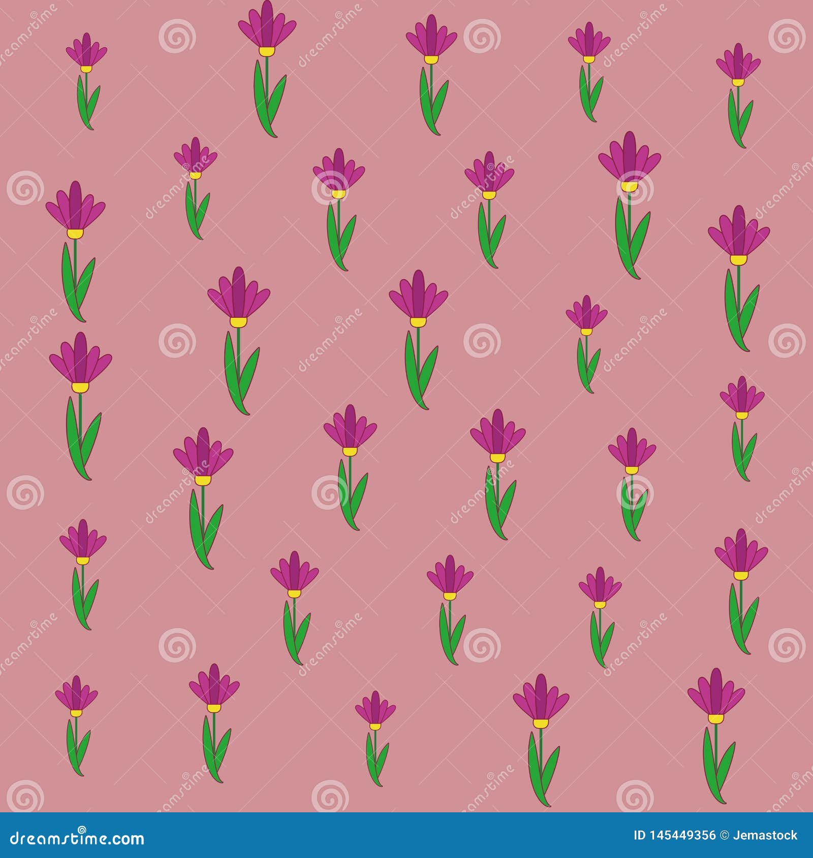Flower Cartoon Isolated Pattern Background Stock Vector - Illustration ...