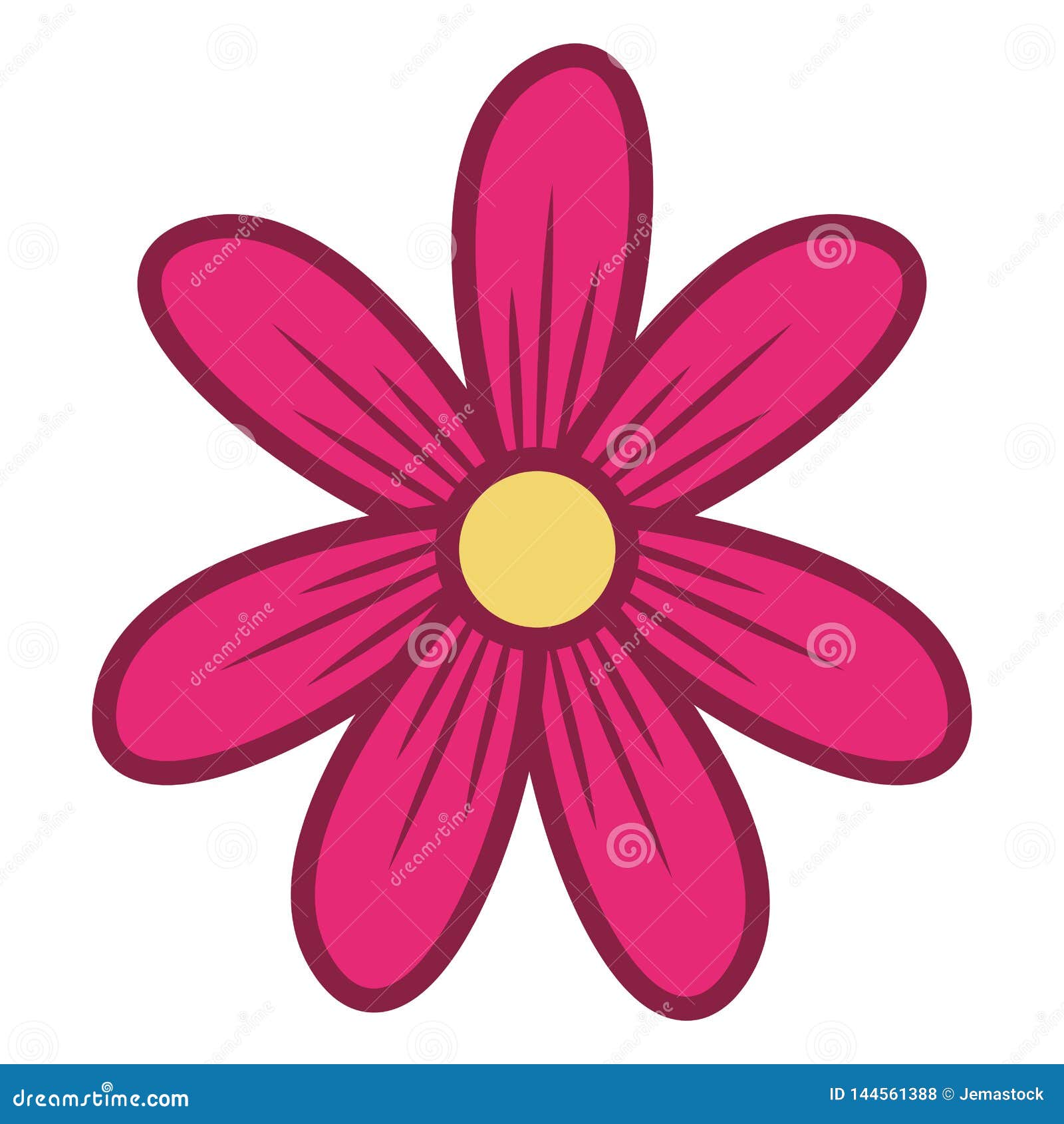 Flower cartoon isolated stock vector. Illustration of modern - 144561388