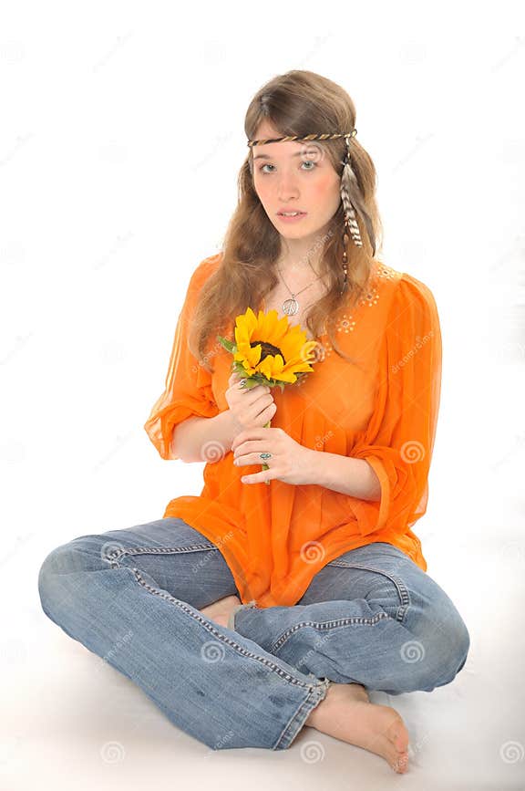 Flower child stock image. Image of headband, bright, sixties - 13503135