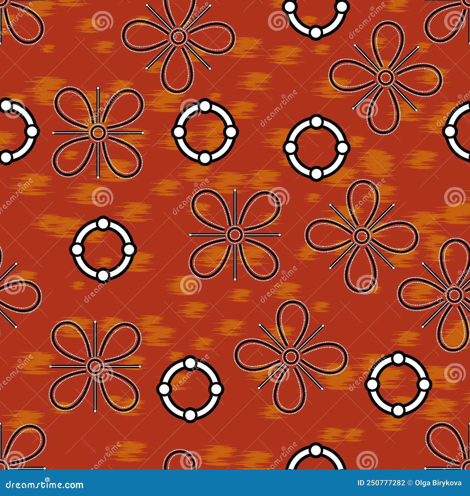 Flower and circle stock illustration. Illustration of isolated - 250777282