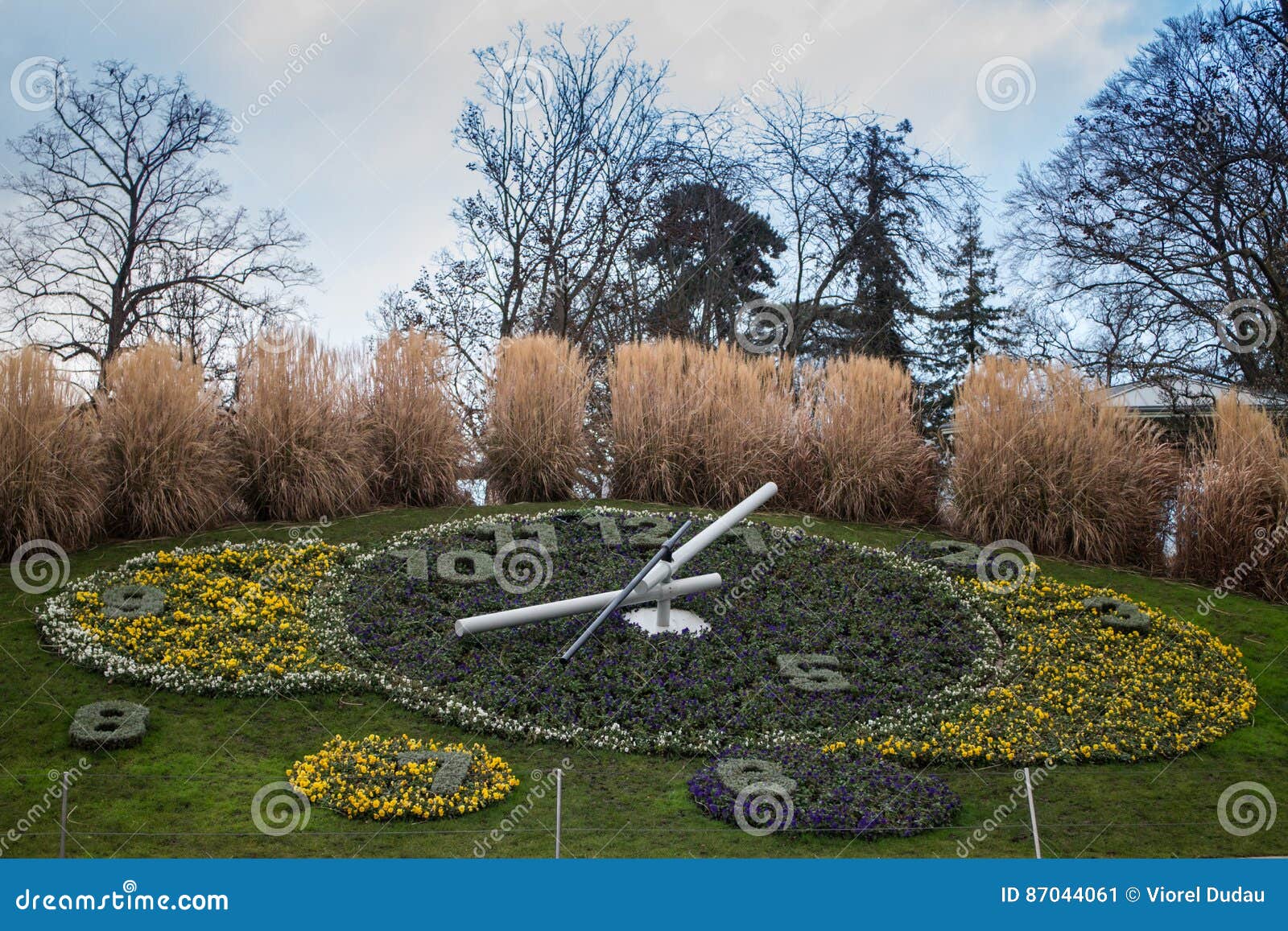 Flower Clock in Geneva stock image. Image of landmark - 87044061