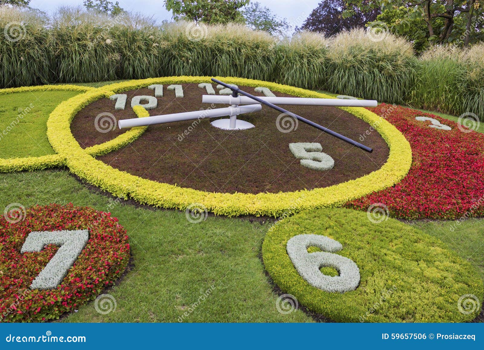 The Flower Clock in Geneva, Switzerland Stock Photo - Image of street ...