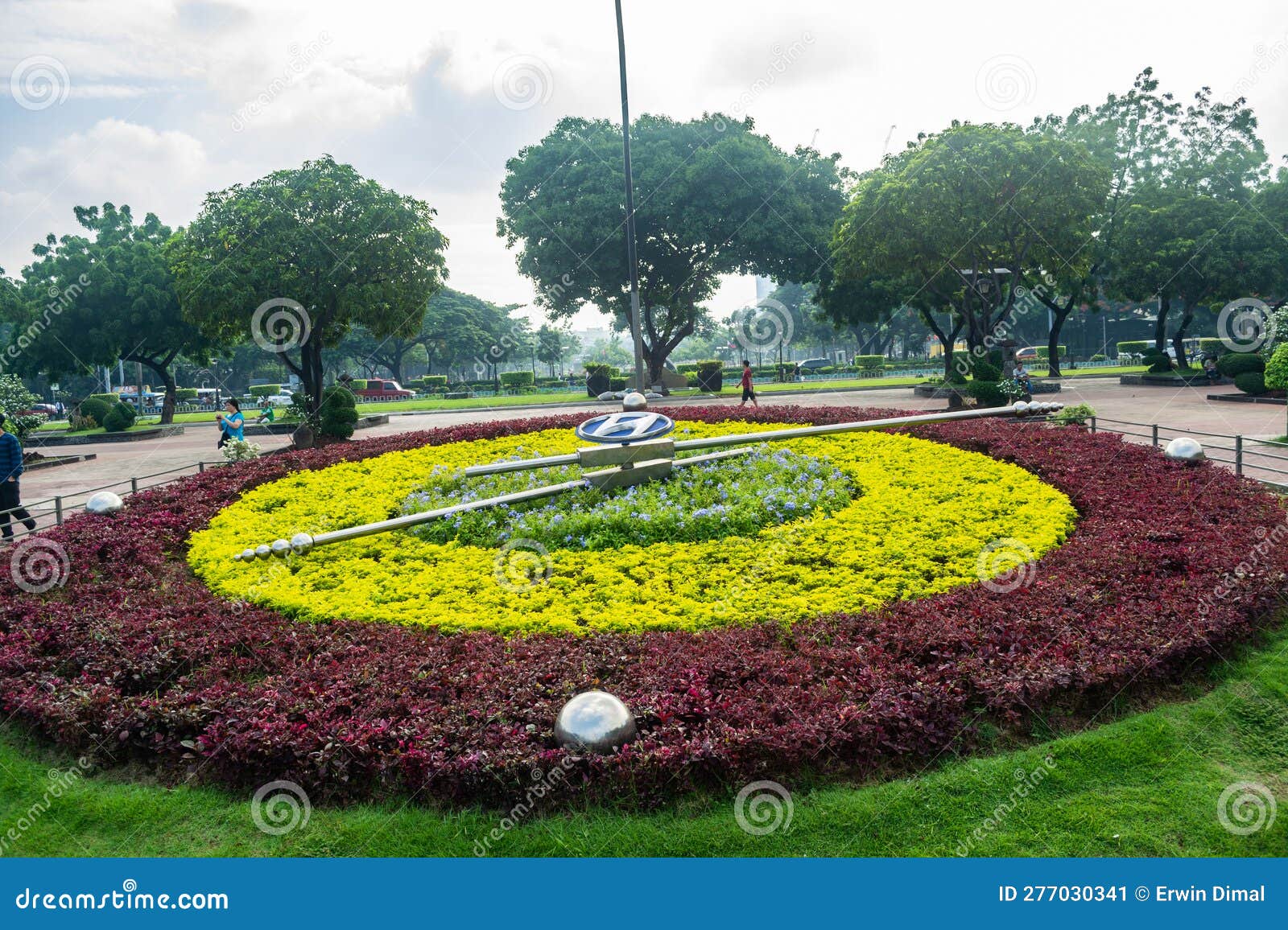 The Flower Clock at the Rizal Park in Manila, Philippines Stock Image ...