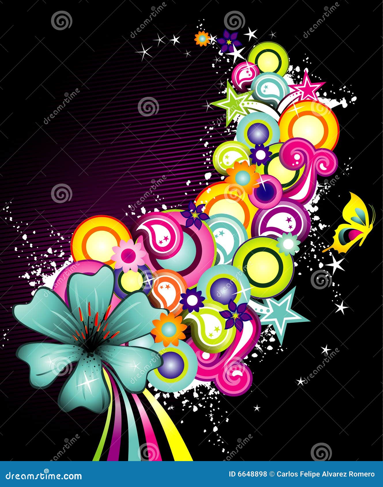 Flower color vector stock vector. Illustration of floral - 6648898