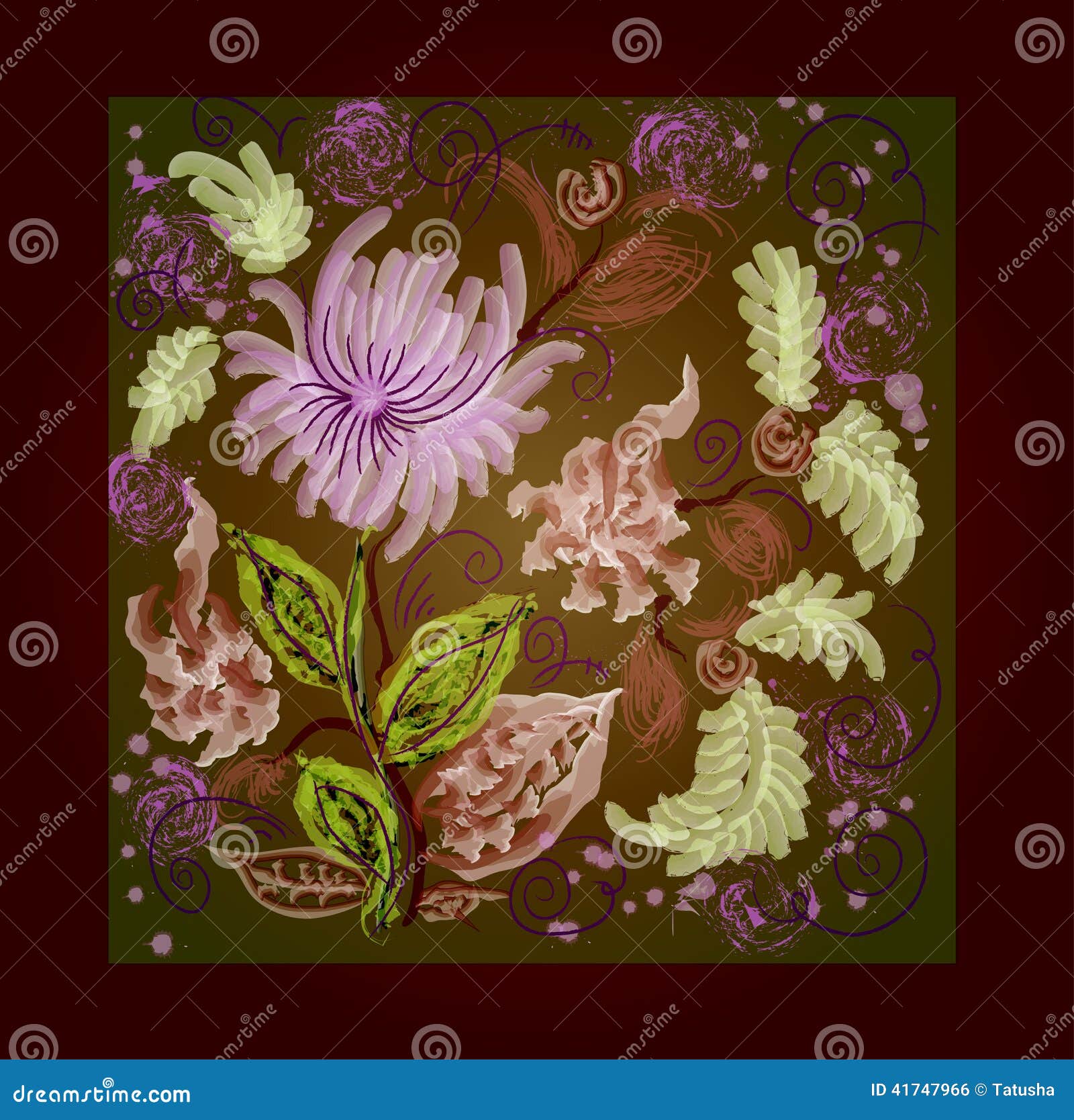 Flower composition.1 stock illustration. Illustration of abstraction ...
