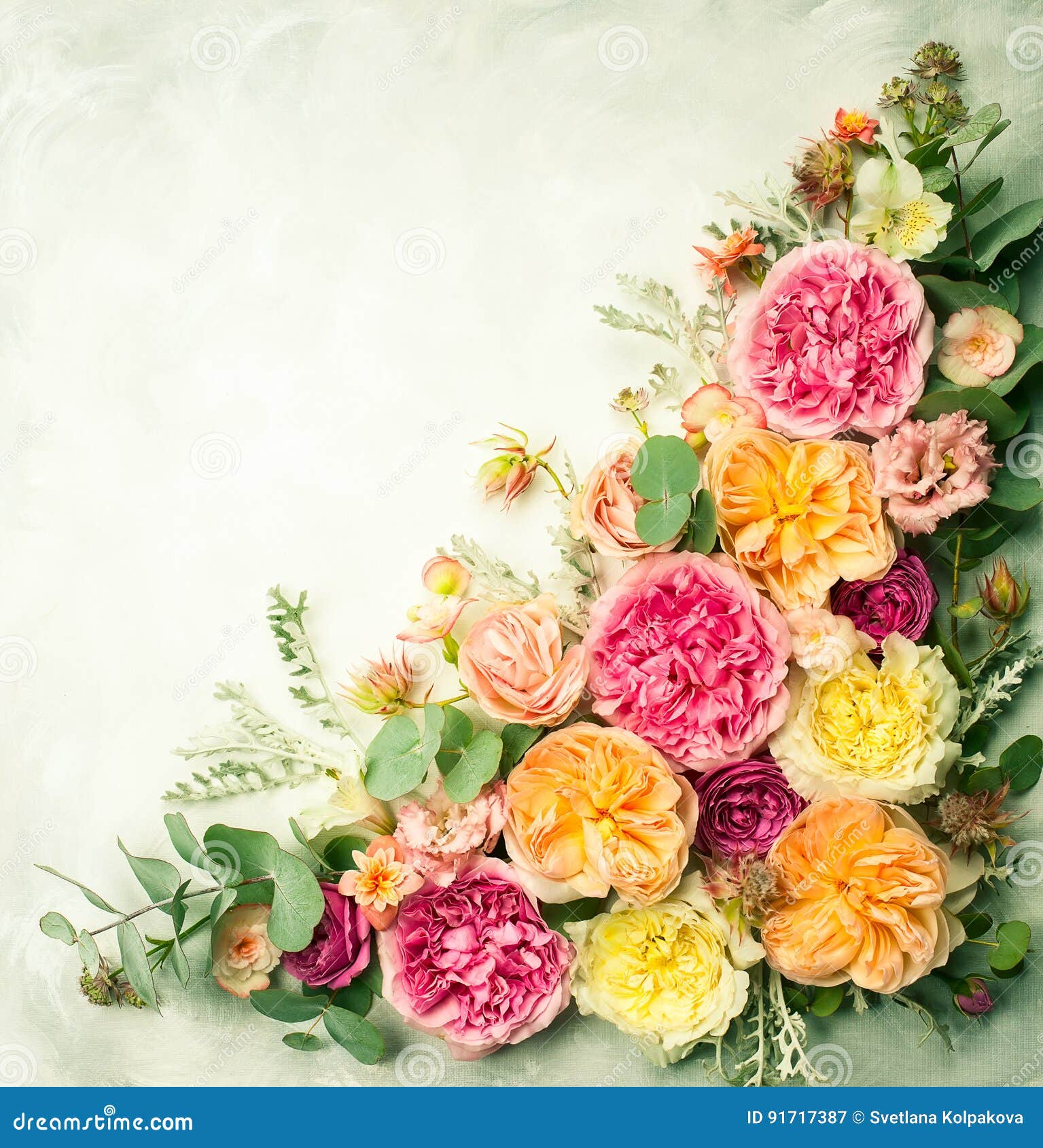 Flower Composition Made Of Dried Palm Leaves And Exotic Protea On ...