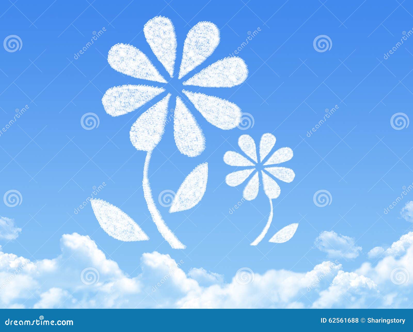 Flower concept cloud shape stock illustration. Illustration of sign ...