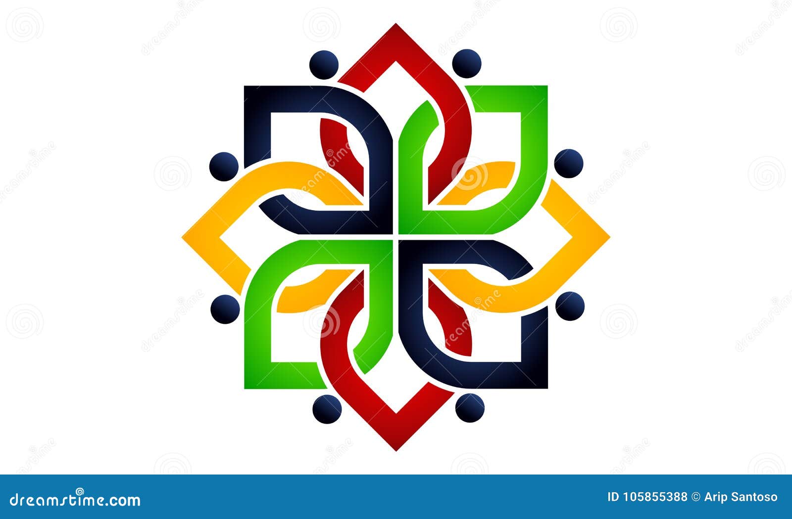 Flower Connection Team Work Stock Vector - Illustration of hand ...