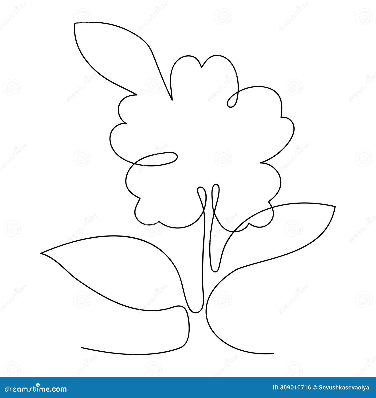 Flower Continuous One Line Drawing Stock Vector - Illustration of ...