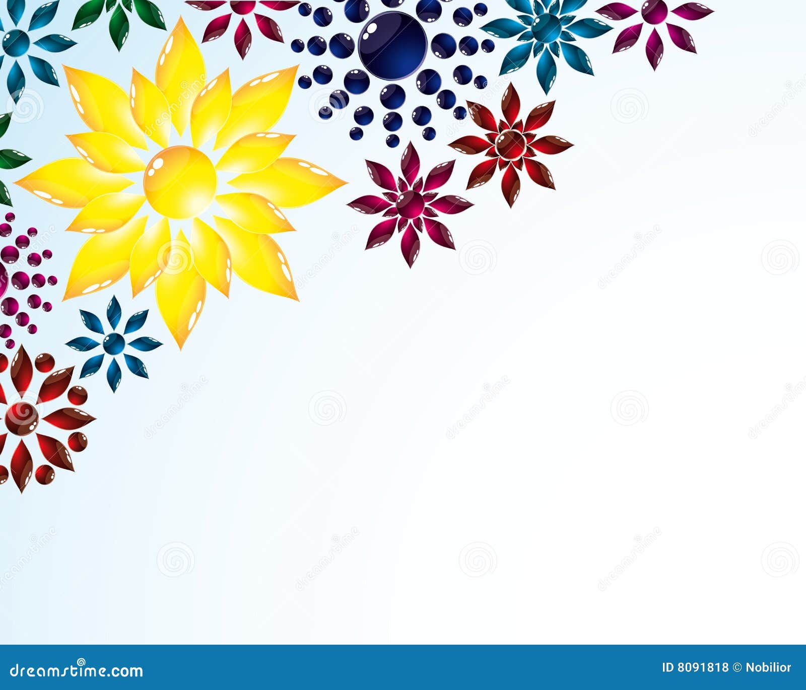 Flower Corner Background Royalty Free Stock Photos - Image: 8091818