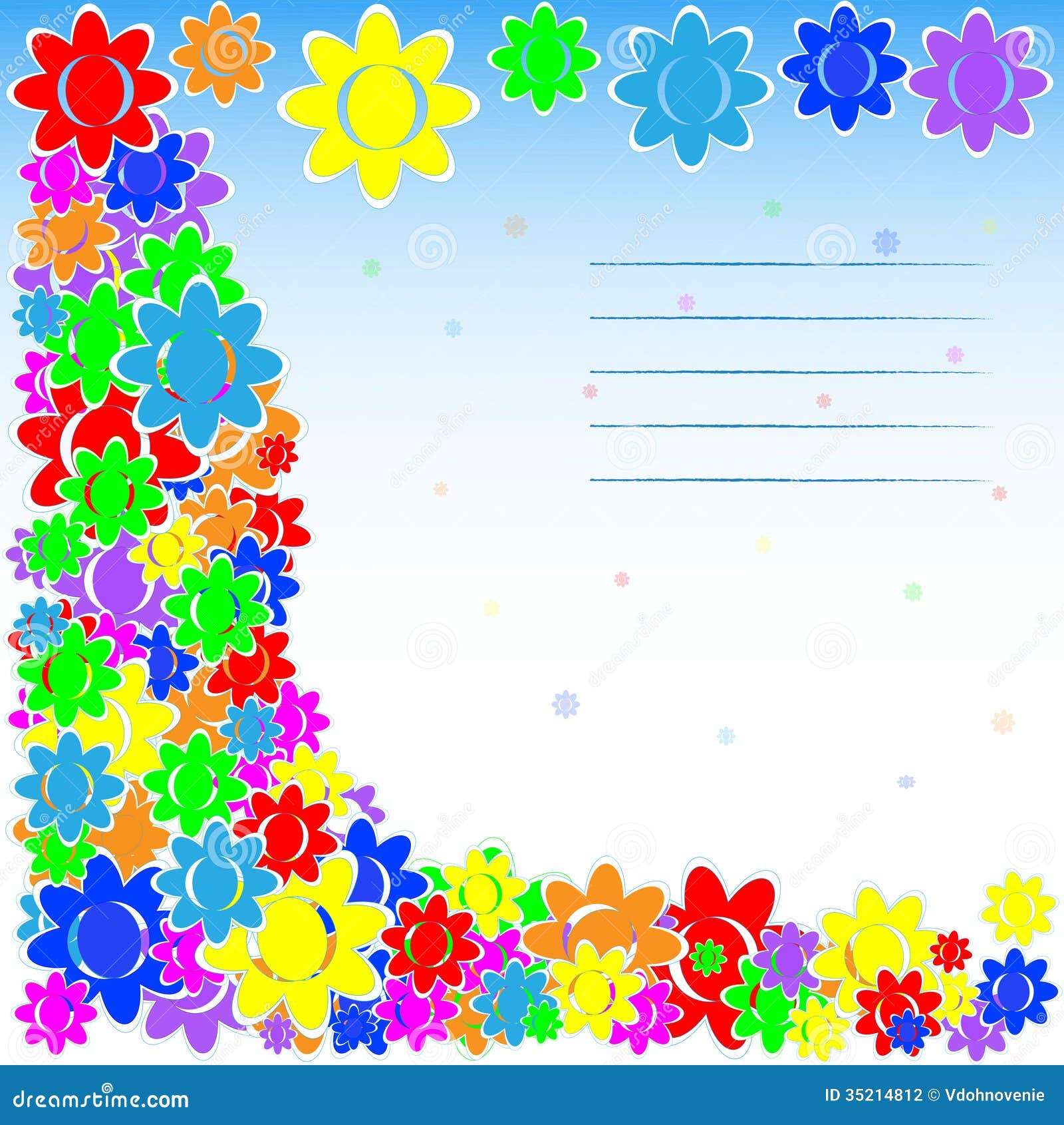 Flower cover, card stock illustration. Illustration of flourish - 35214812