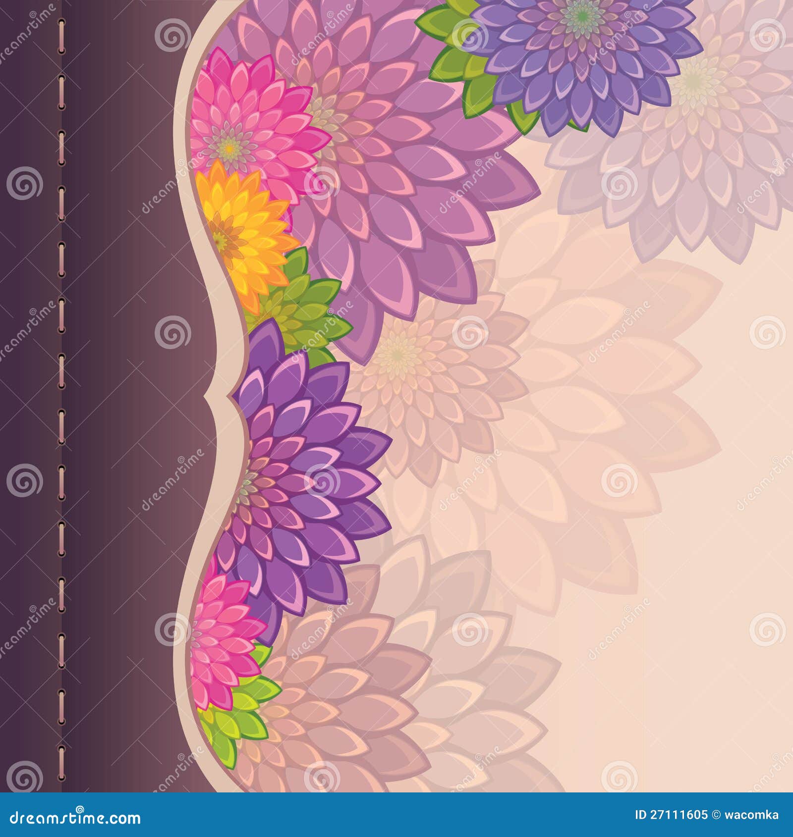 Flower Cover Design Template Royalty Free Stock Photo - Image: 27111605