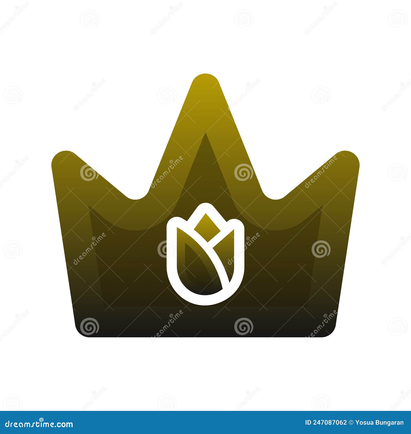 Flower Crown Gradient Logo Design Template Icon Stock Vector ...