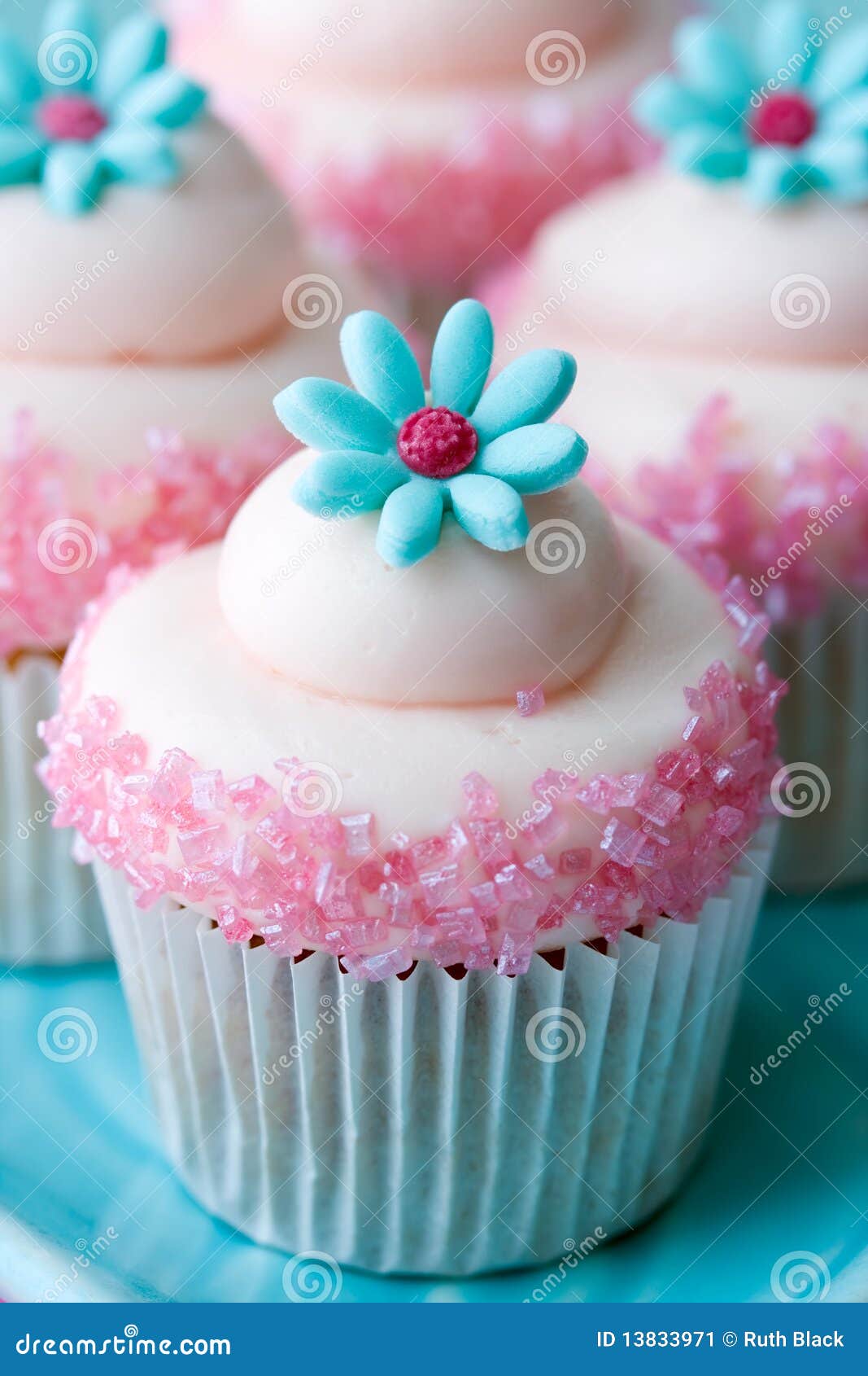 Flower cupcakes stock image. Image of cupcake, field - 13833971