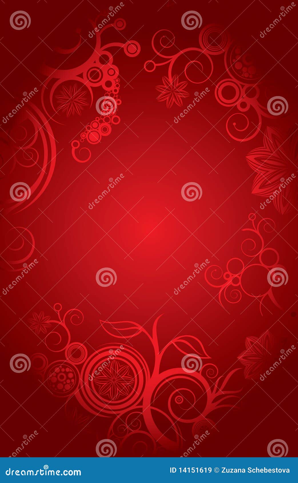 Flower curly red wallpaper stock illustration. Illustration of shape ...