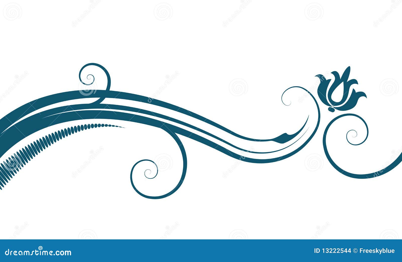 Flower and curve stock illustration. Illustration of creative - 13222544