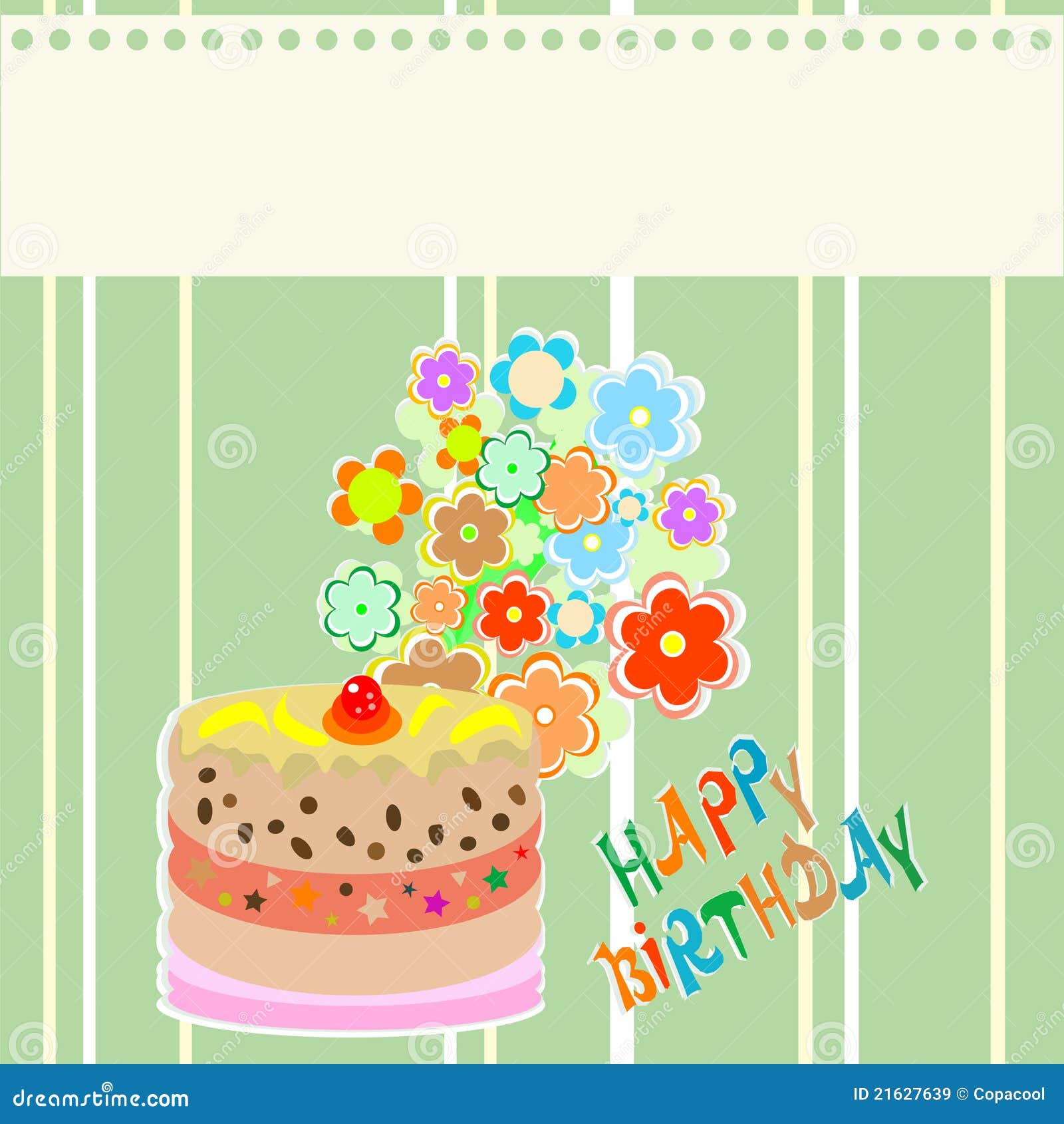 Flower Cute Frame Design with Cupcake. Vector Stock Vector ...