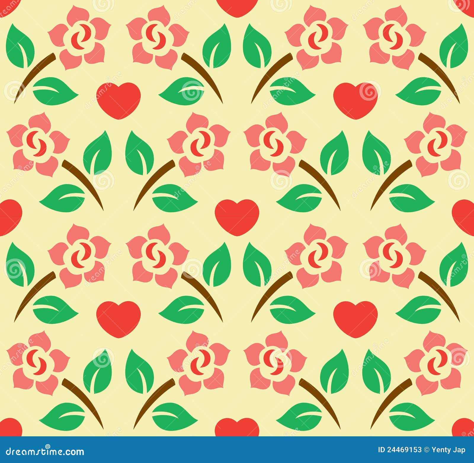 Flower Decoration Pattern 4 Stock Vector - Illustration of seamless ...