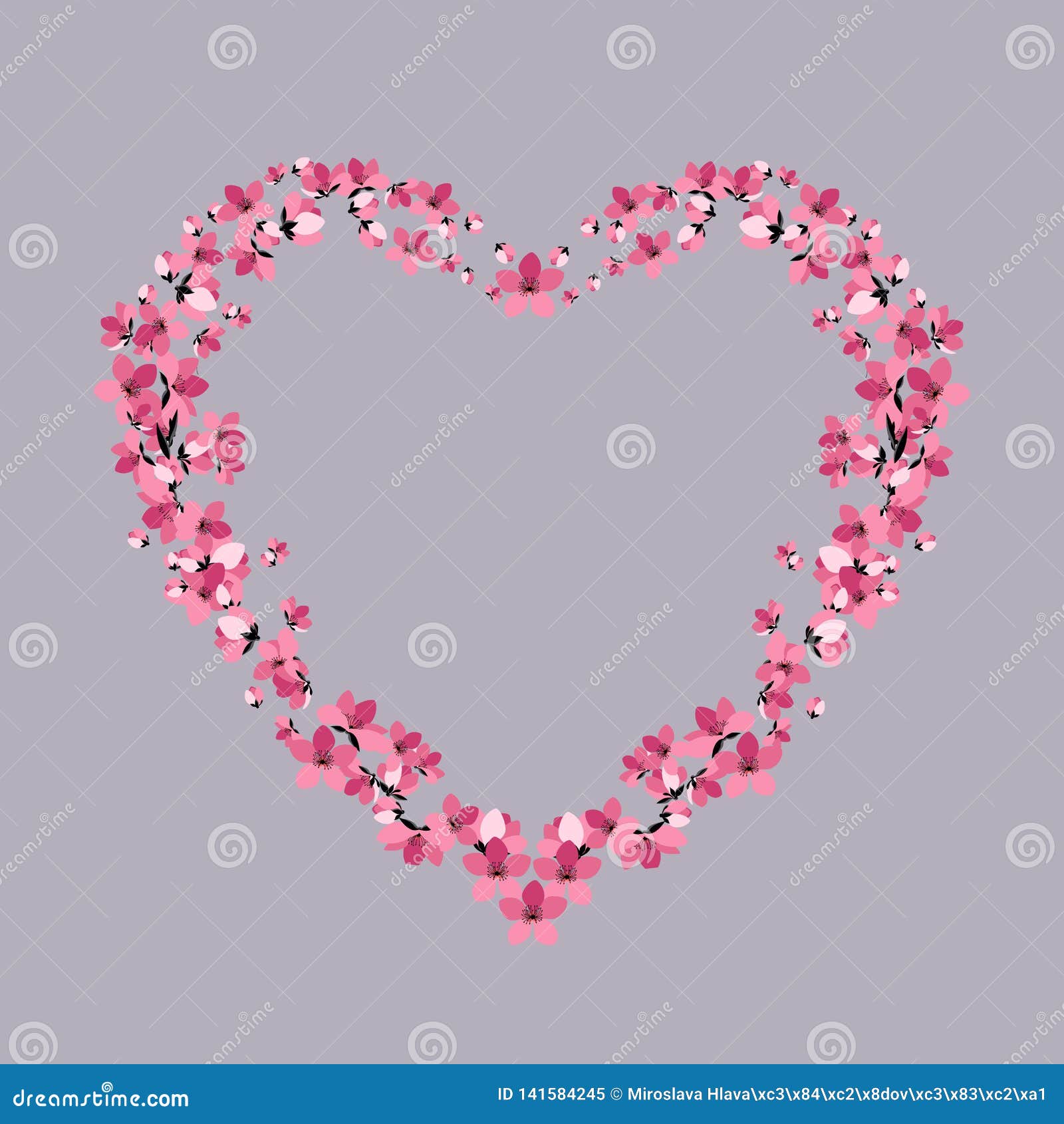 Flower Decoration of Sakura Stock Vector - Illustration of blossom ...