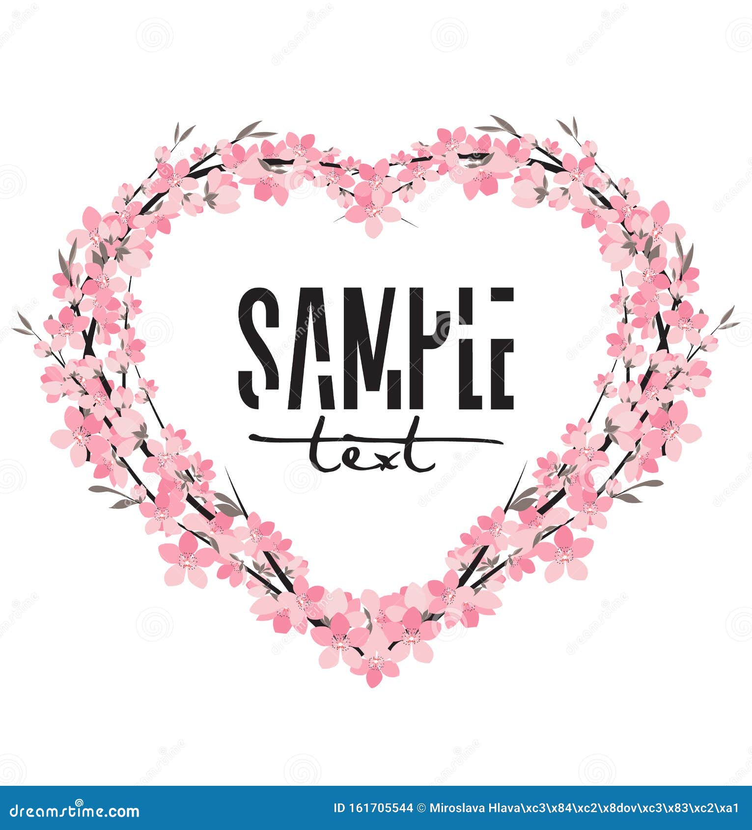 Flower Decoration of Sakura Stock Vector - Illustration of holiday ...