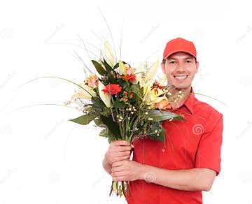 Flower delivery stock photo. Image of florist, delivering - 14091508