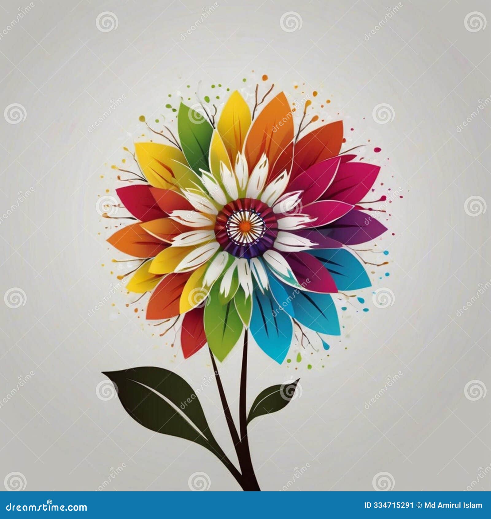 Flower Design New Style Picture Stock Illustration - Illustration of ...