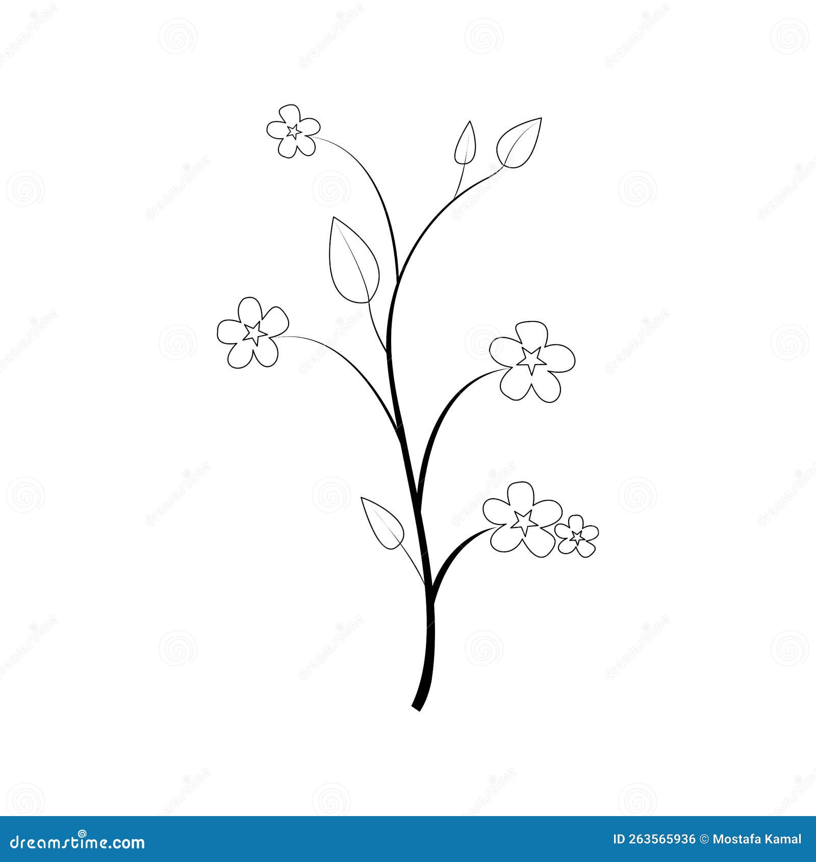 Flower Design Editable Vector File. so New Stock Vector - Illustration ...