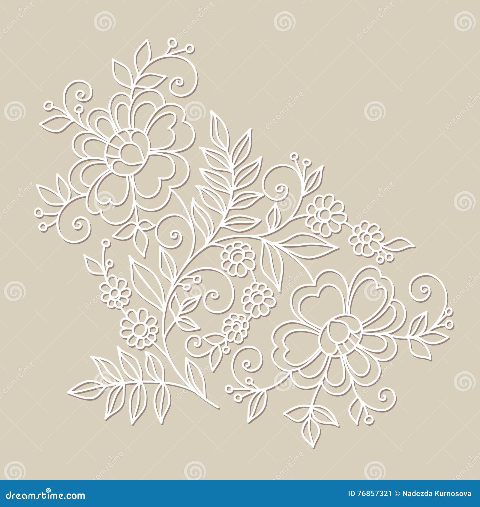 Flower Design Element. Drawing Flowers. Stock Vector - Illustration of ...
