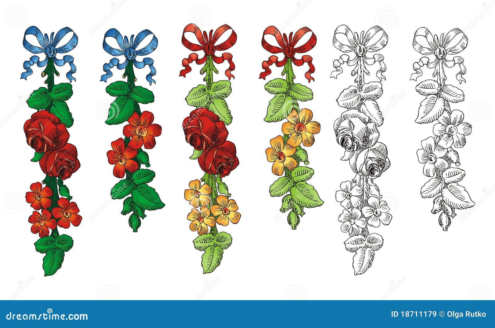 Flower Design Elements stock vector. Illustration of gift - 18711179