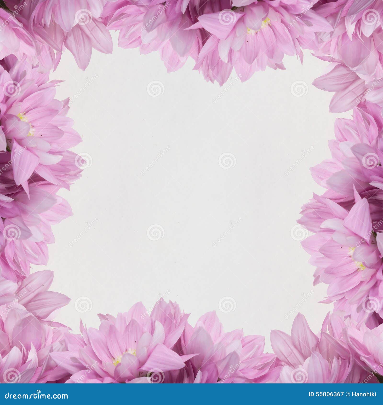 Flower Design Frame - Theme with Pink Flowers Stock Illustration ...
