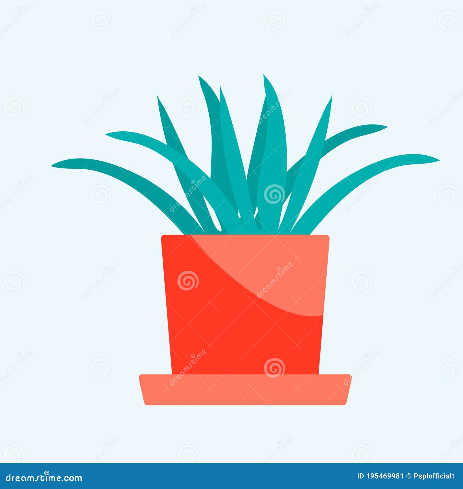Flower Design Vector Flat Objects Flower Pot and Decorative Plant ...