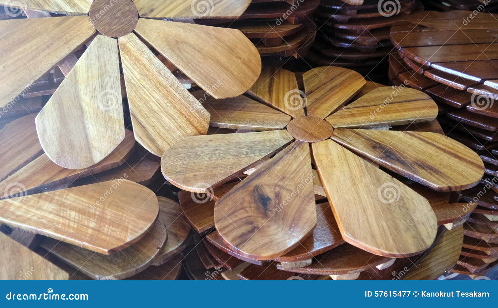 Flower Design Wooden Coaster Stock Image - Image of flower, coaster ...