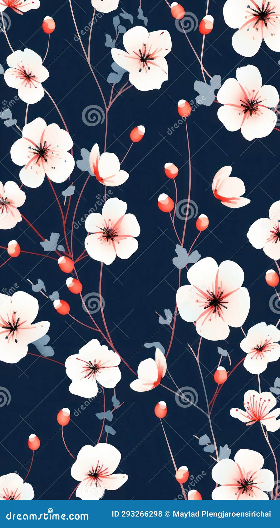 Flower Digital Seamless Pattern, Flower Digital Papers. Generative AI ...