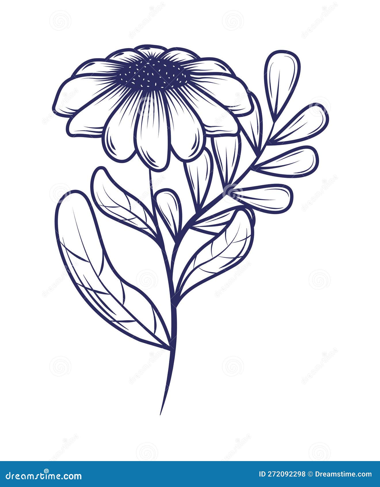 Flower doodle vector stock vector. Illustration of decoration - 272092298