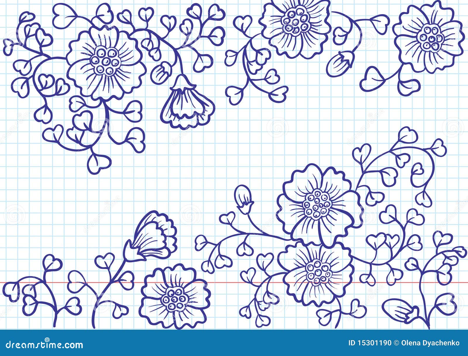 Flower doodles stock vector. Illustration of paper, plant - 15301190