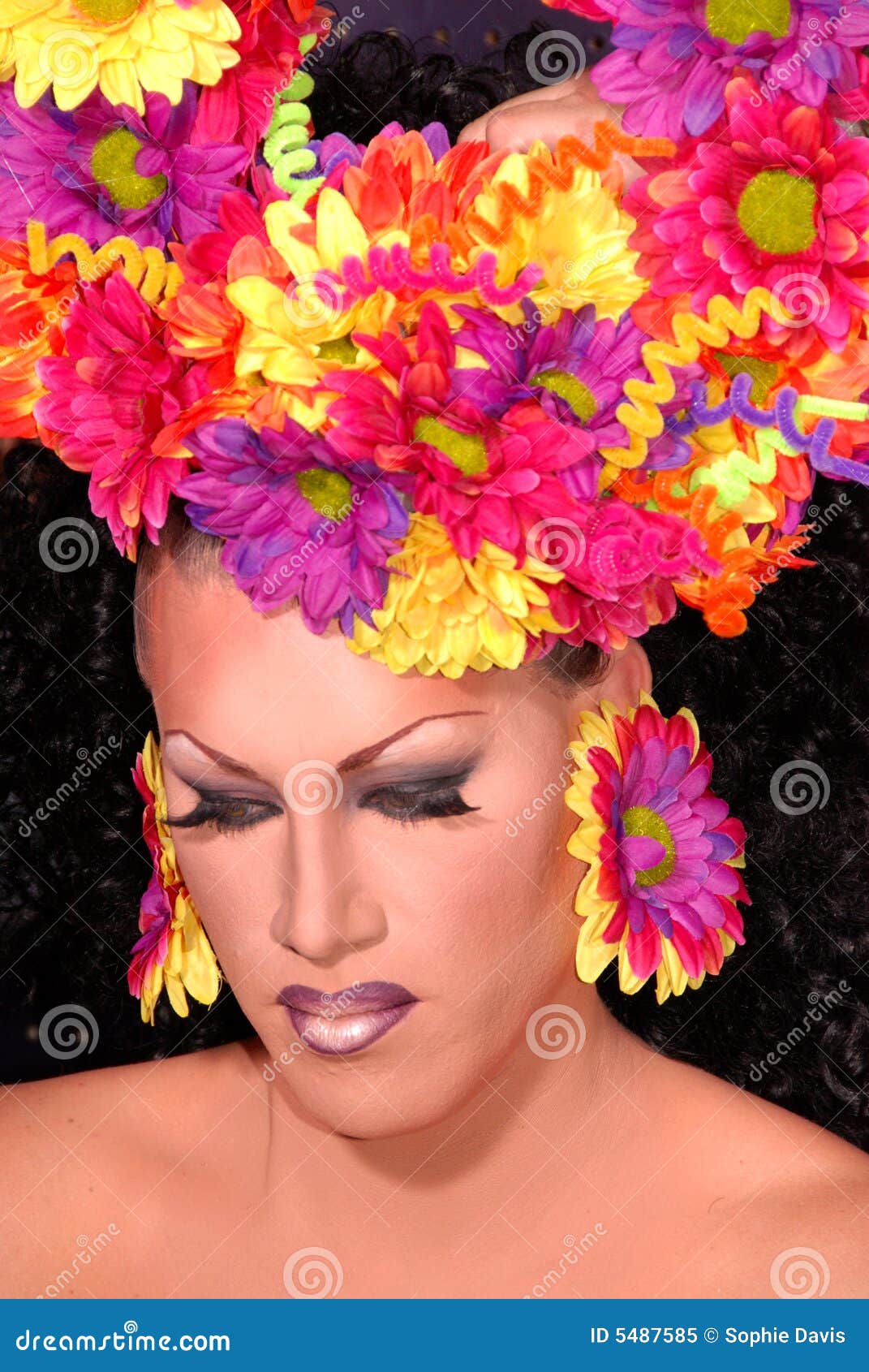Flower Drag queen. stock image. Image of glamor, fashion - 5487585